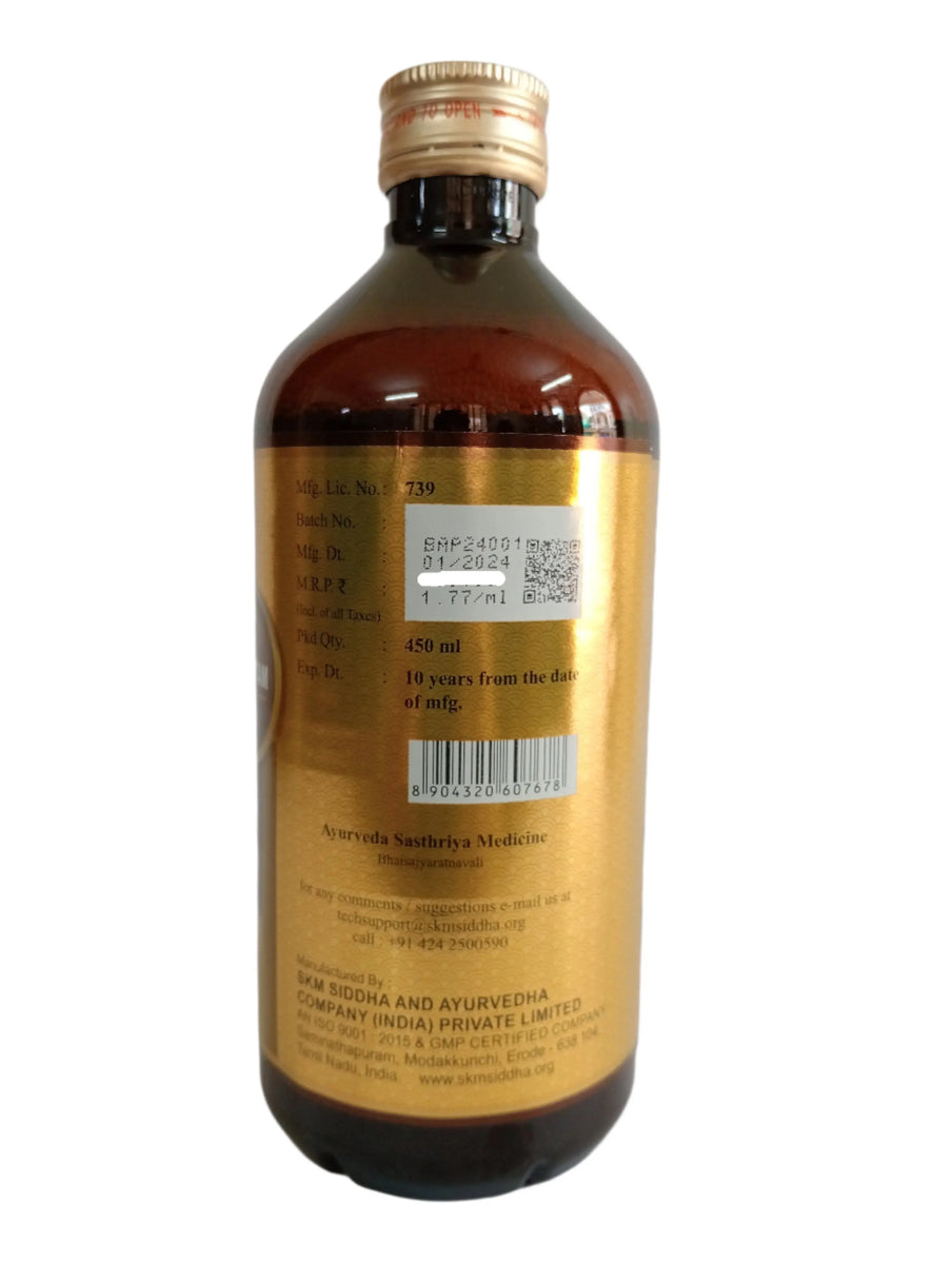 Saraswatharishtam - Gold - SKM Siddha and Ayurveda | Ayur Brain Tonic