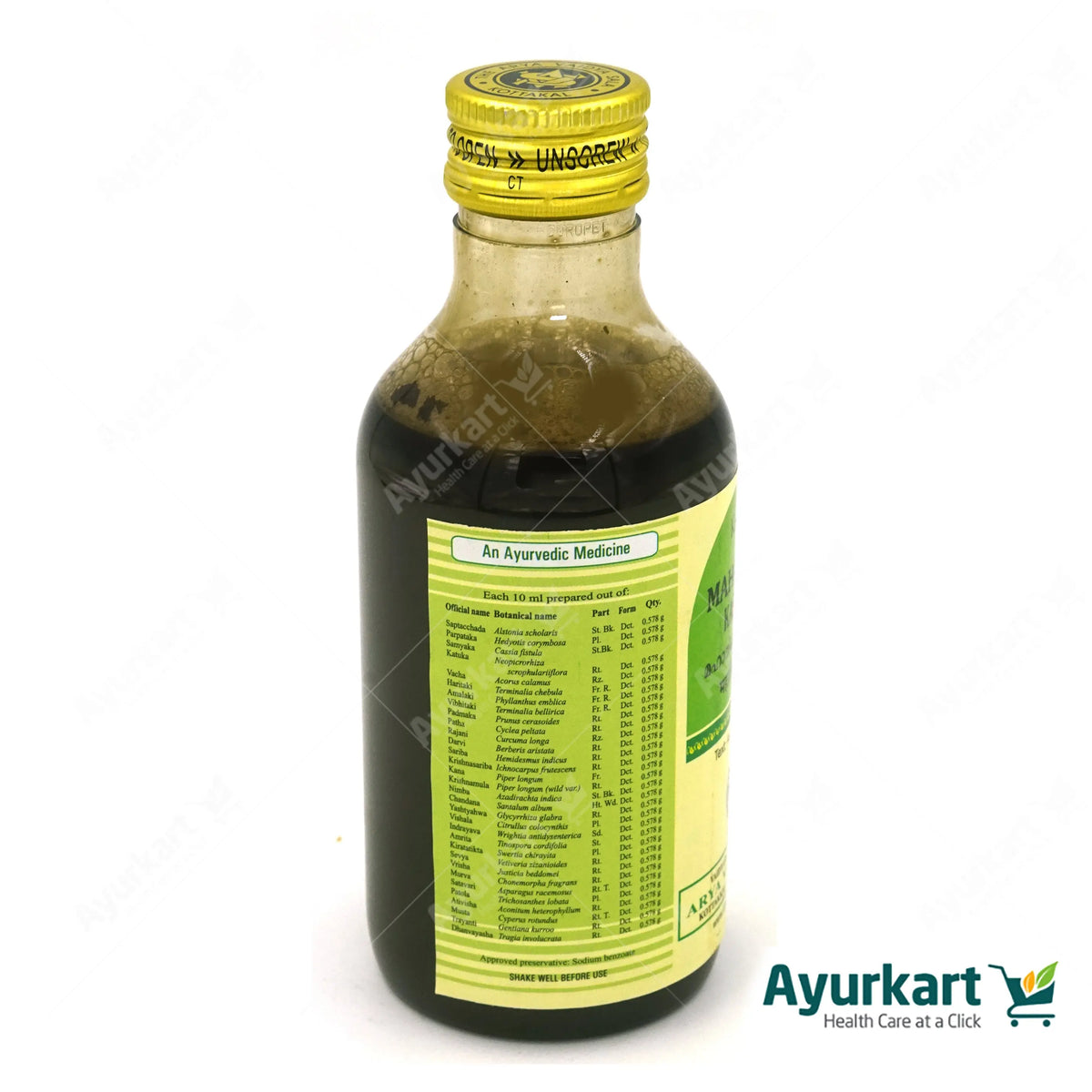 Mahatiktam Kashayam - 200ML - Kottakkal Arya Vaidyasala | Ayur Kart