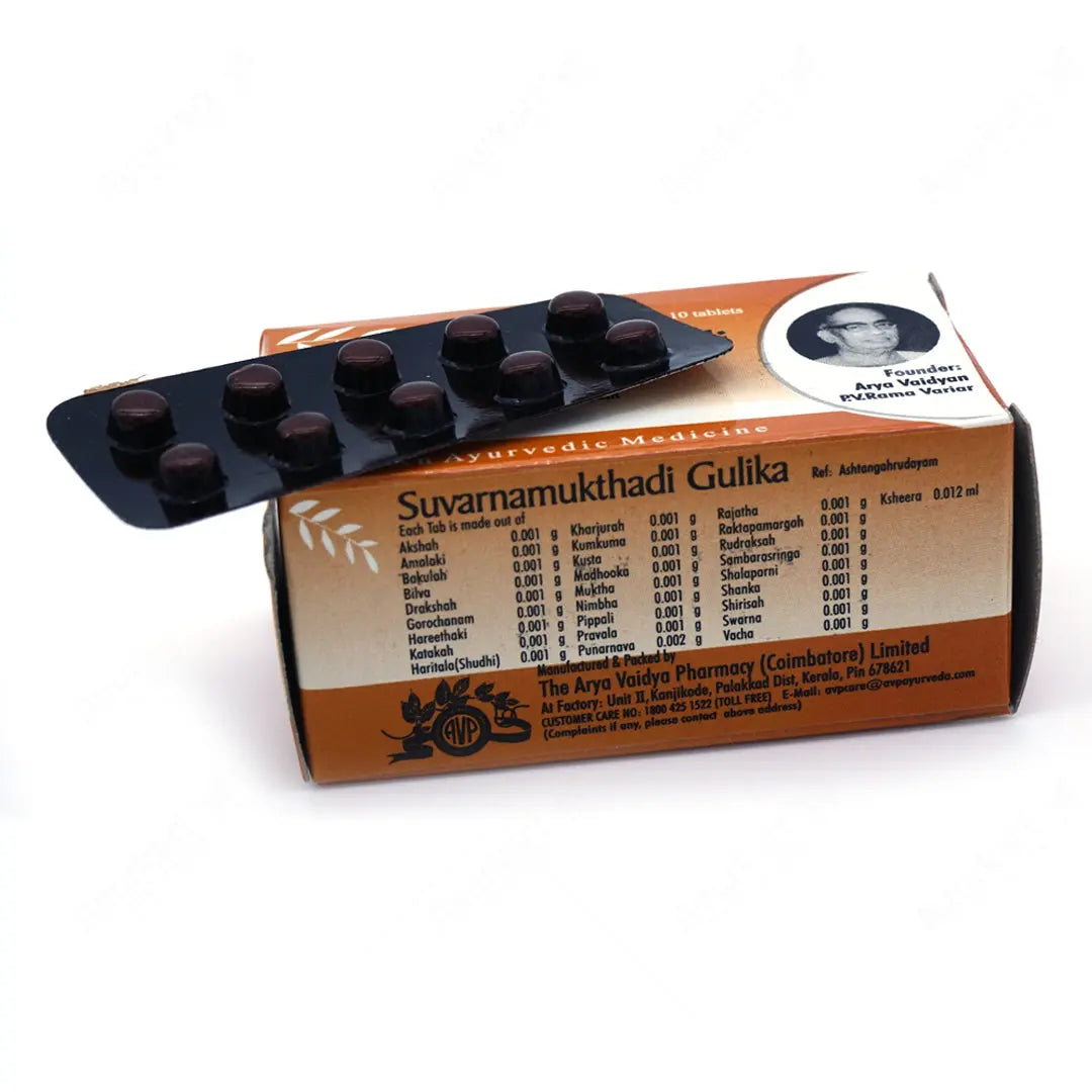 Suvarnamukthadi Gulika Tablet 100 Nos - AVP Ayurveda