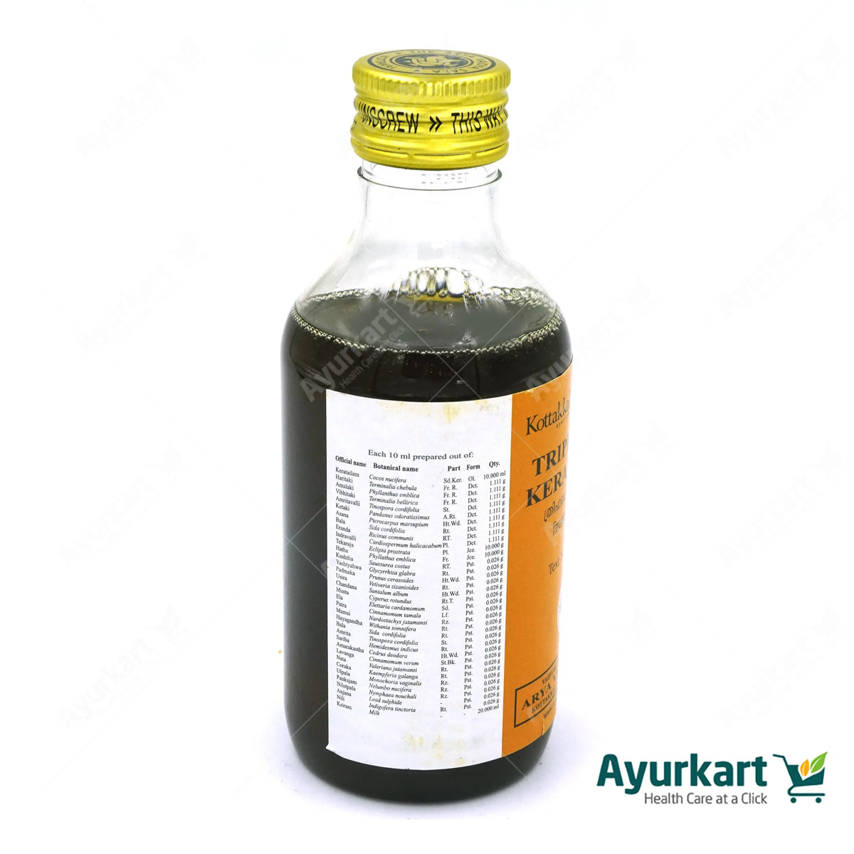Triphaladi Kera Tailam - Kottakkal - 200ML | Oil for Hair and Scalp Care