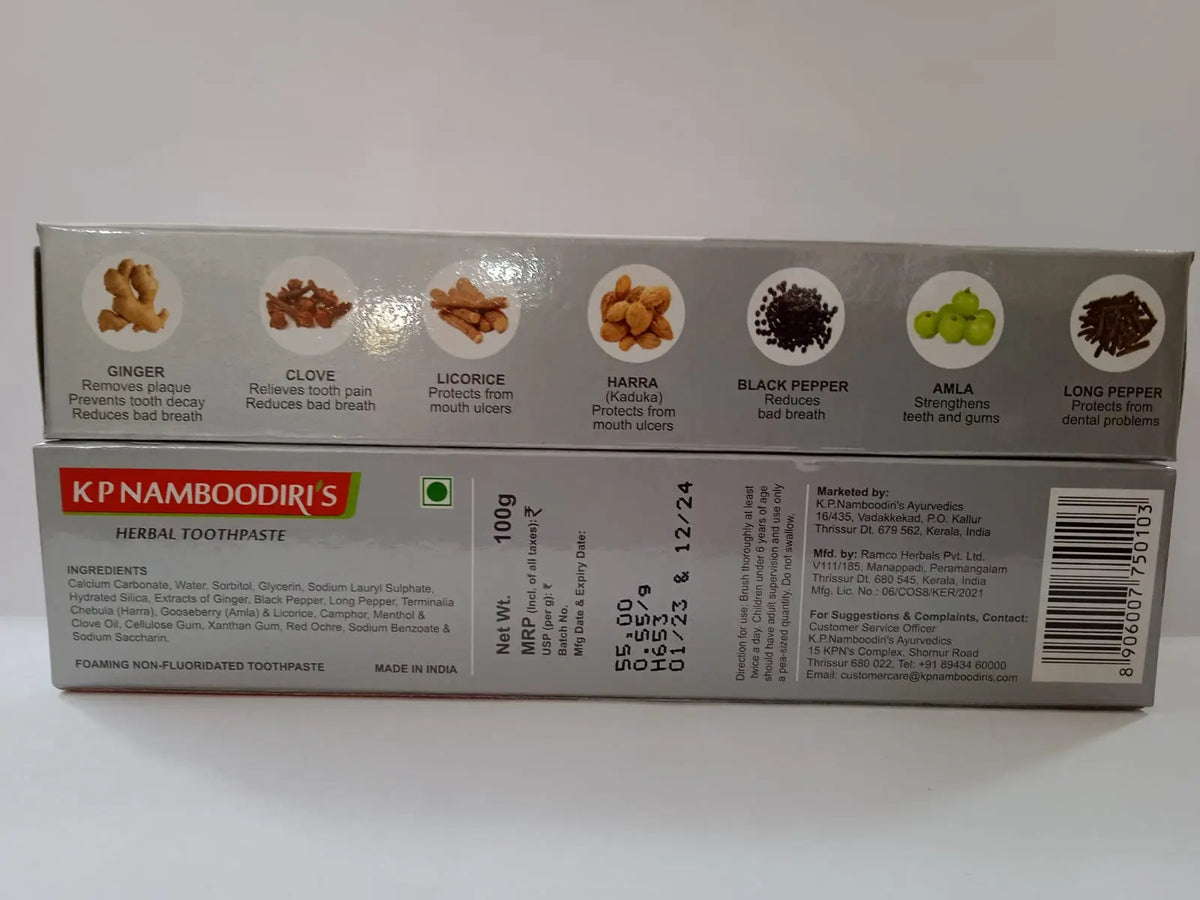 Herbal Tooth Paste - KP Namboodiri's | Ayurvedic Oral Care Solution