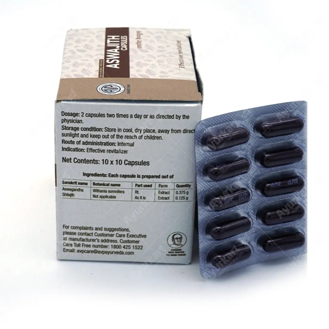 Aswajith Capsules 100 Nos tablet- AVP Ayurveda | Ayur Kart